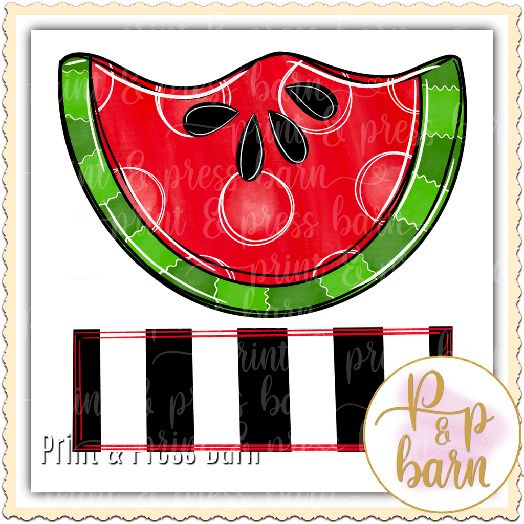 Watermelon with name plate – Print & Press Barn
