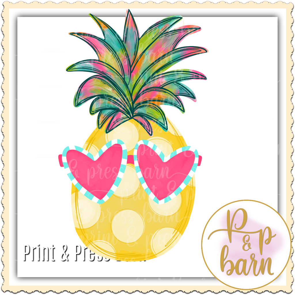 Polka Dot Pineapple glasses – Print & Press Barn