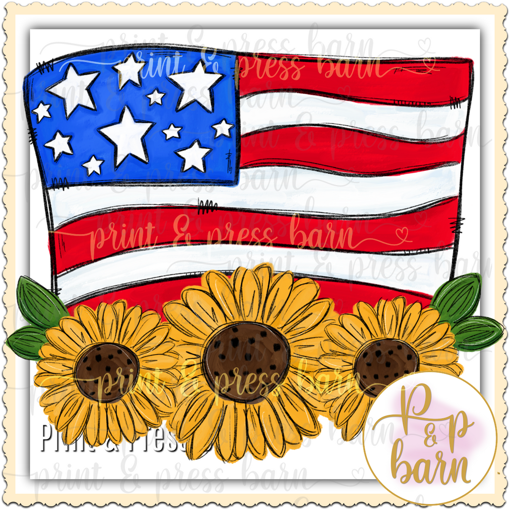 Sunflower Trio Flag – Print & Press Barn