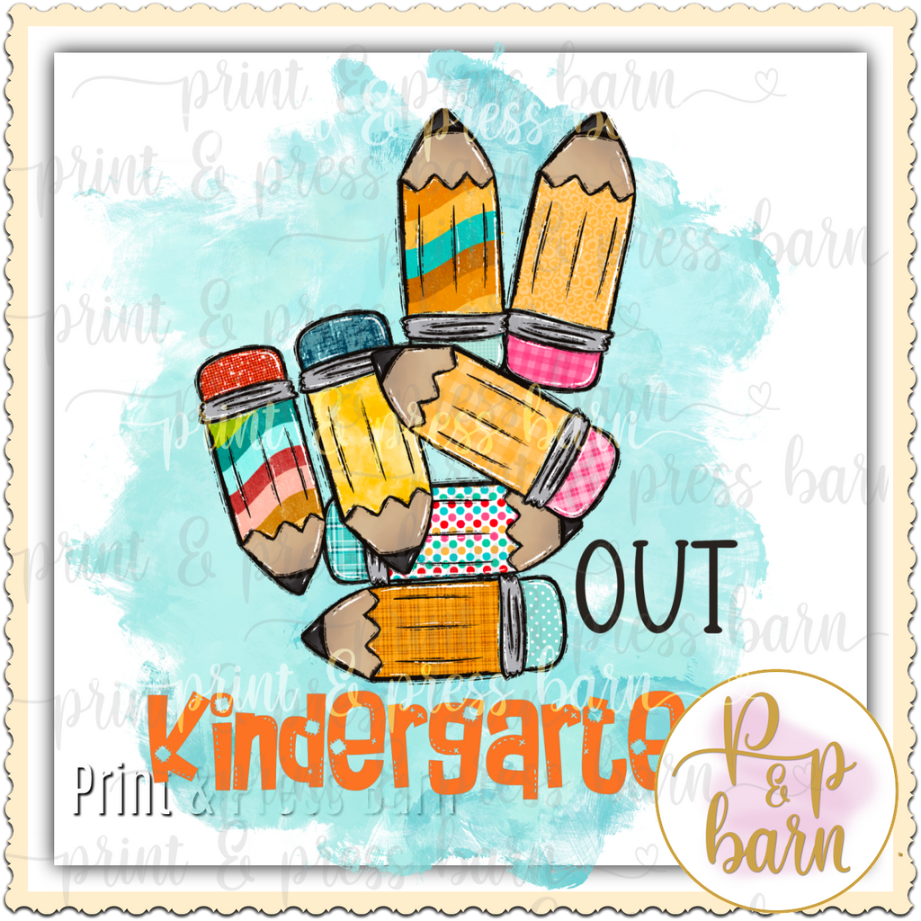 Peace Out Pencil Hand – Print & Press Barn