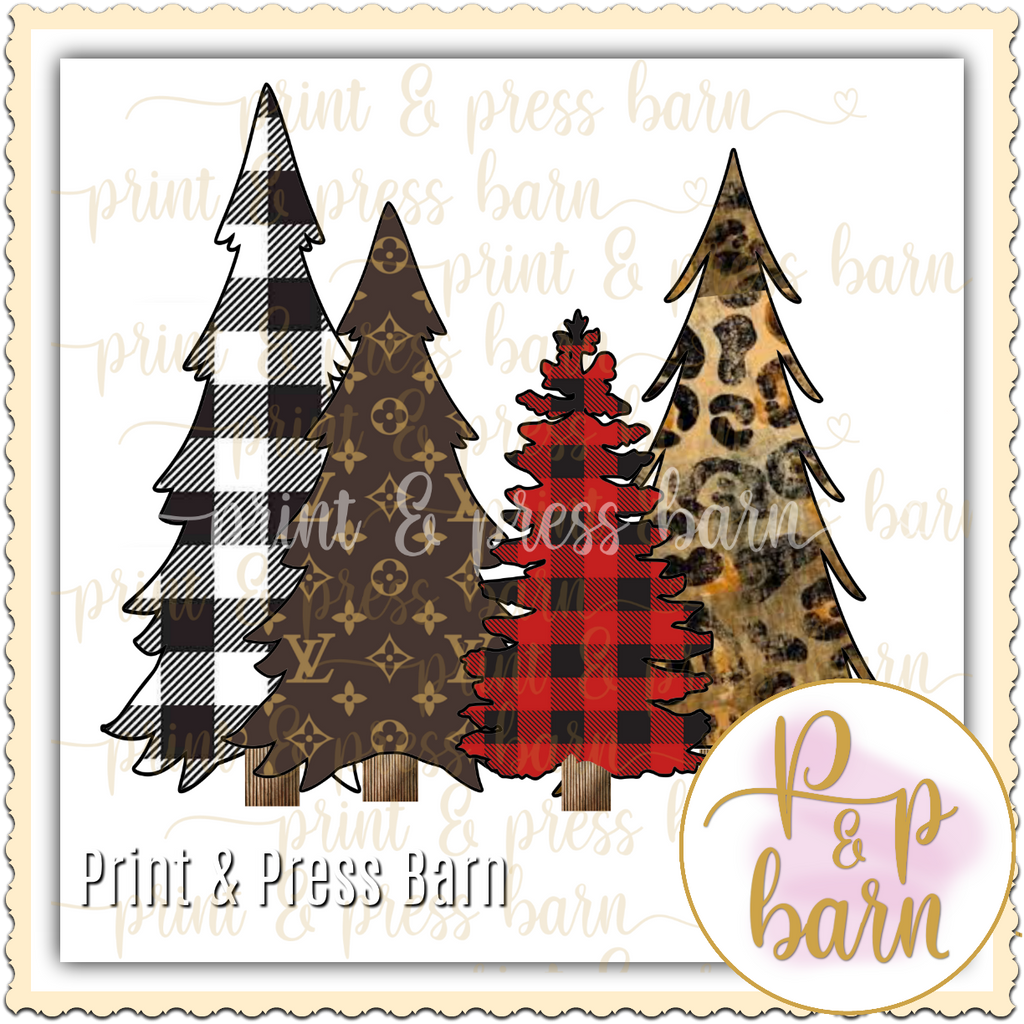 LV Christmas Tree Leopard Trio – Print & Press Barn