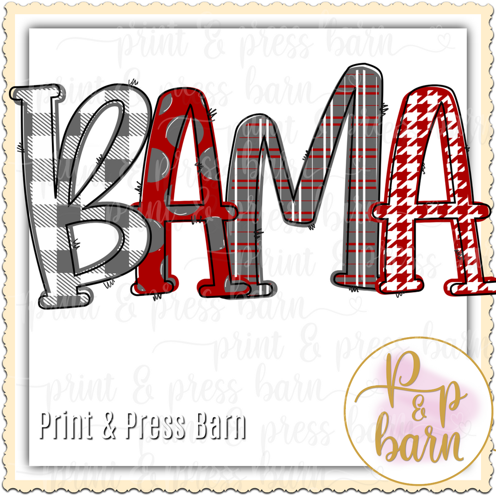 Bama Word Art- GS – Print & Press Barn