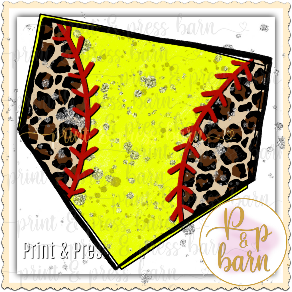 Softball Plate Leopard – Print & Press Barn