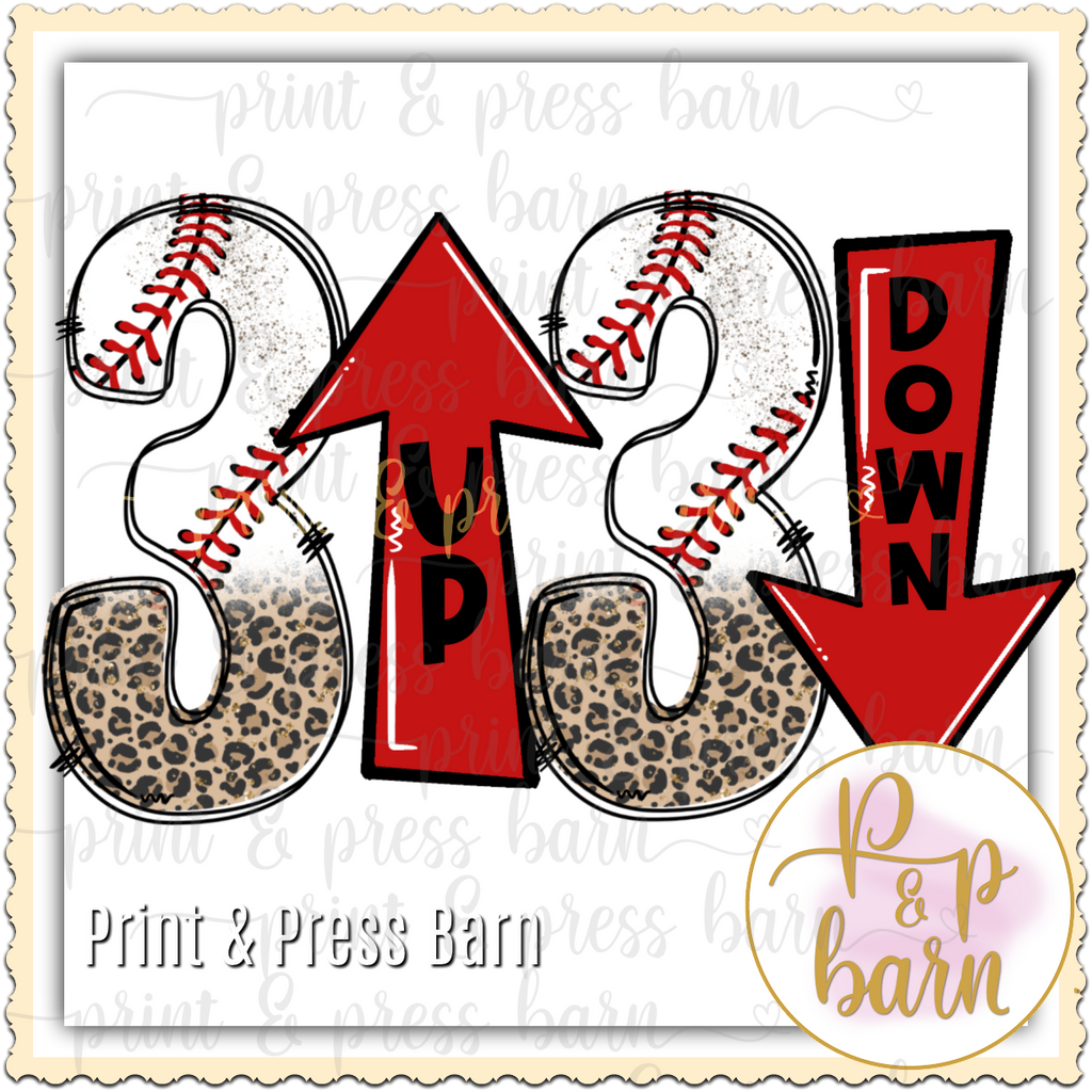 3 up 3 Down Baseball – Print & Press Barn