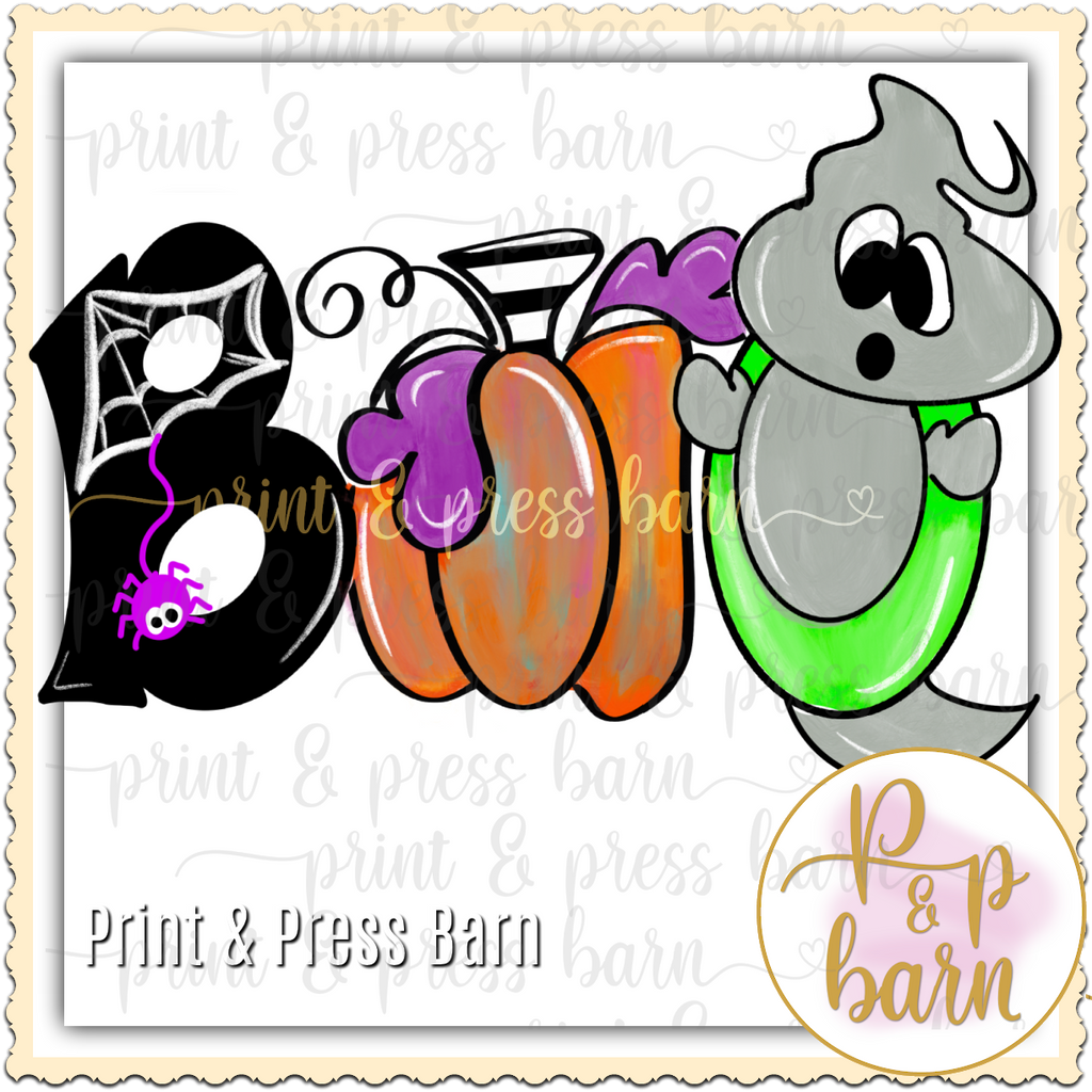 Boo word art – Print & Press Barn