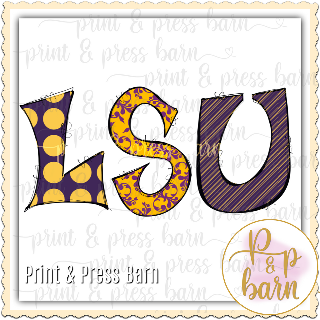 LSU Doodle – Print & Press Barn