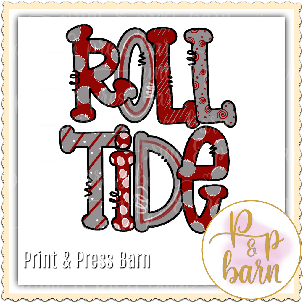 Roll Tide doodle – Print & Press Barn