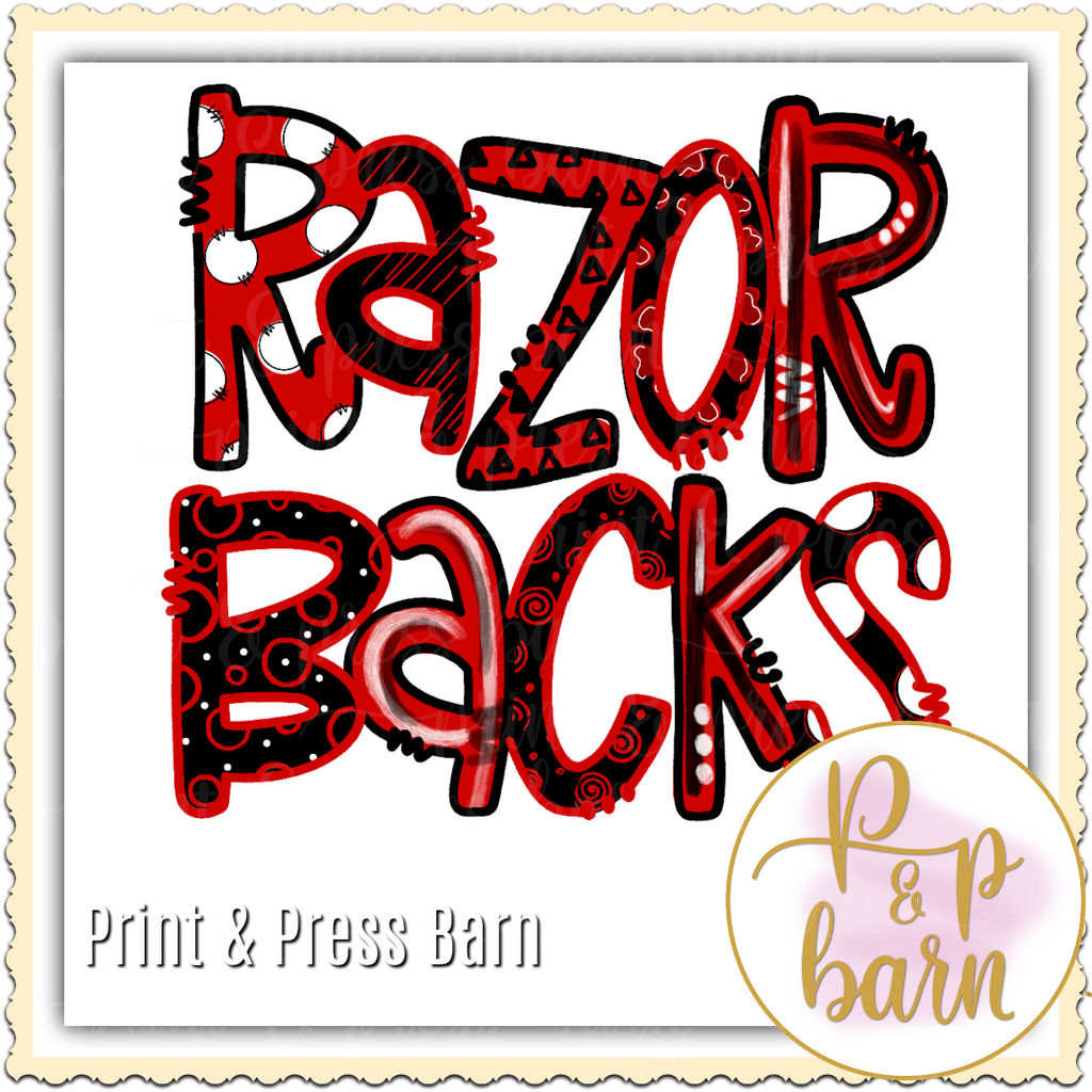 Razorback Doodle – Print & Press Barn