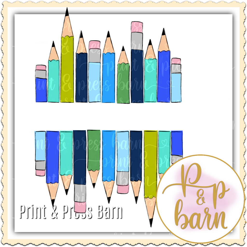 Blue Pencils – Print & Press Barn