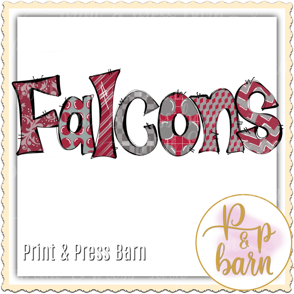 Falcon- Maroon and grey – Print & Press Barn
