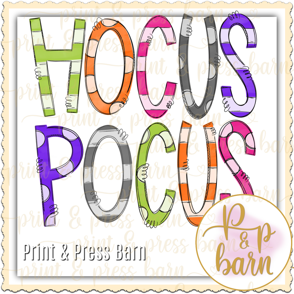 Hocus Pocus Letter Doodle – Print & Press Barn