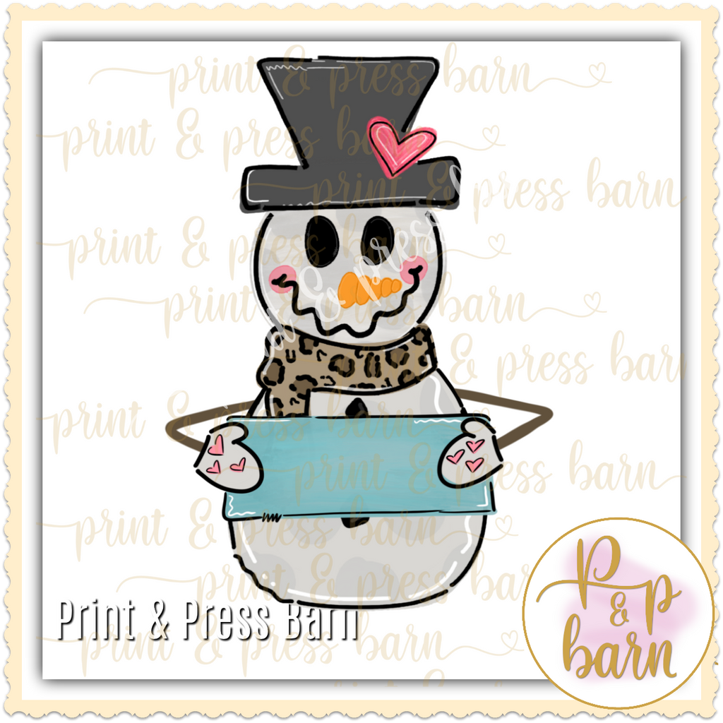 Snowman Sign – Print & Press Barn